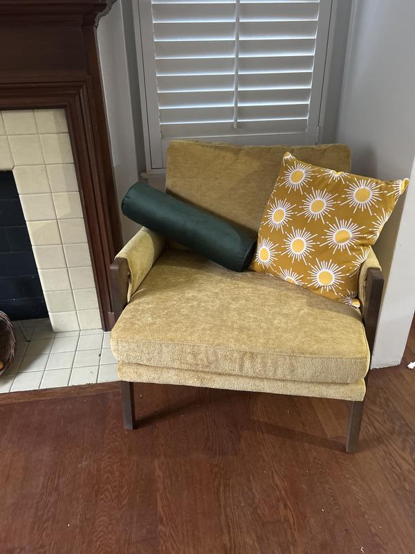 Roundhill Furniture Kelly 30.2-in W Casual Blue Velvet Accent Armchair ...