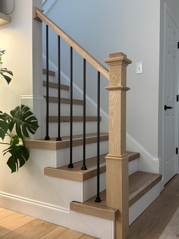 L.J. Smith Stair Systems 44-in x 0.5-in Matte Black Wrought iron Pin ...