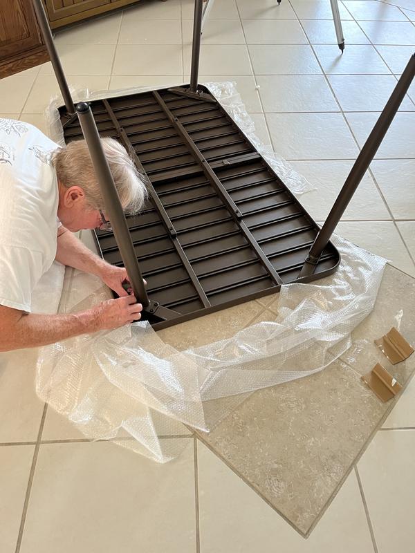 VOUA 15-ft Iron Dark gray No-tilt Market Patio Umbrella in the Patio ...