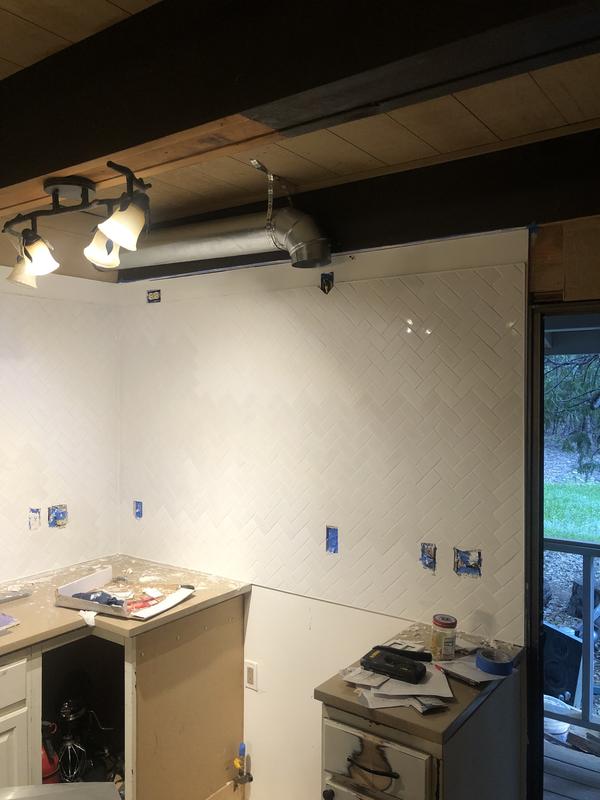 Satori Hudson Mist 11-in x 11-in Glossy Porcelain Herringbone Subway ...