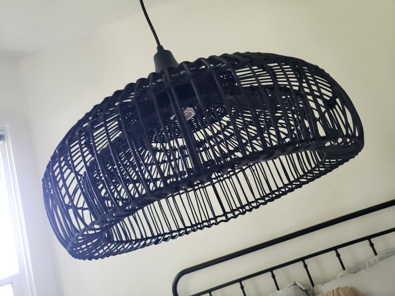 allen + roth Reece Black Traditional Bell Medium Hanging Pendant Light ...