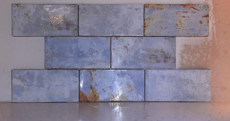 Affinity Tile Biarritz Blue 3-in x 6-in Multi-finish Ceramic Subway ...