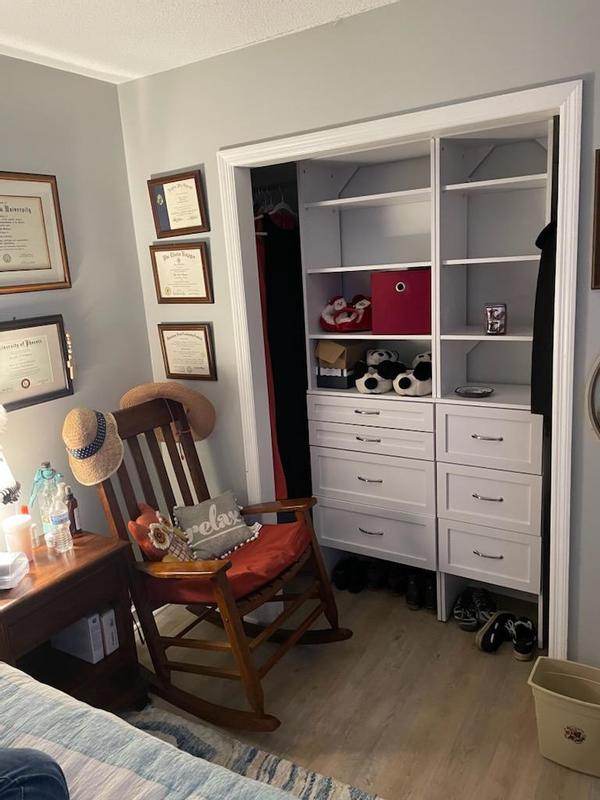 ClosetMaid BrightWood 5-ft to 10-ft W x 6.85-ft H White Solid Shelving ...