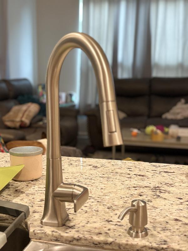 allen + roth Dunmore Chrome Single Handle Deck-mount Pull-down Kitchen ...