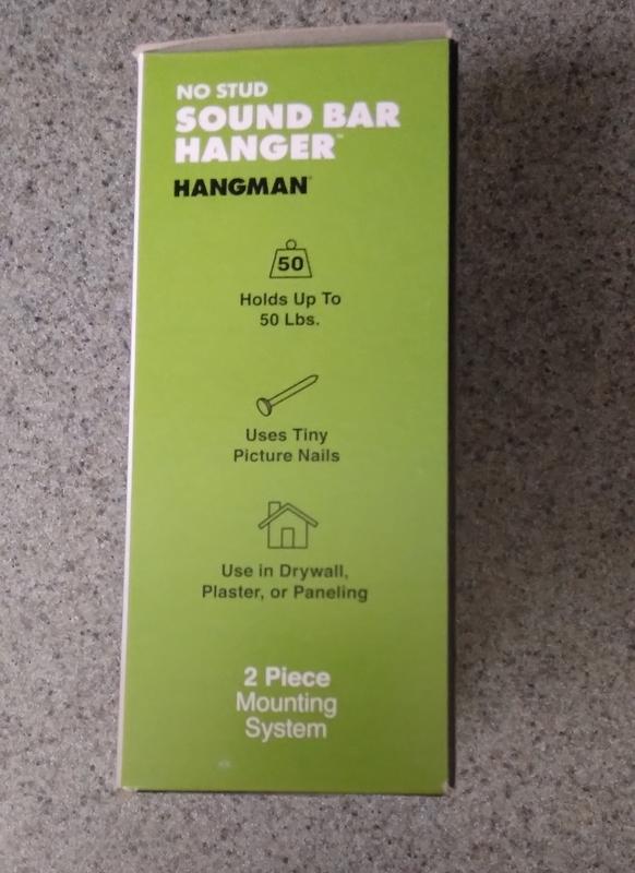 Hangman No Stud Fixed Indoor Wall Sound Bar Hanger (Hardware Included ...
