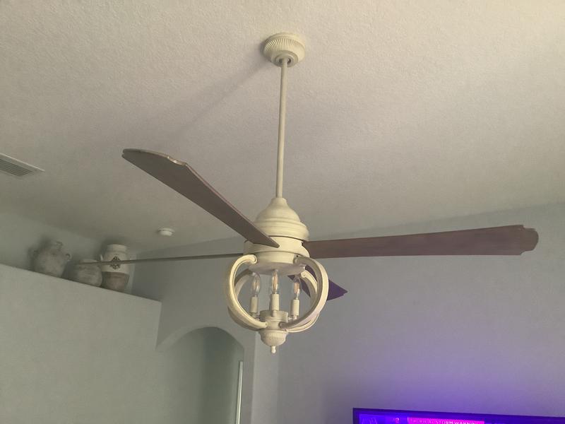 Craftmade Augusta 60-in Cottage White with Driftwood Blades LED Indoor ...
