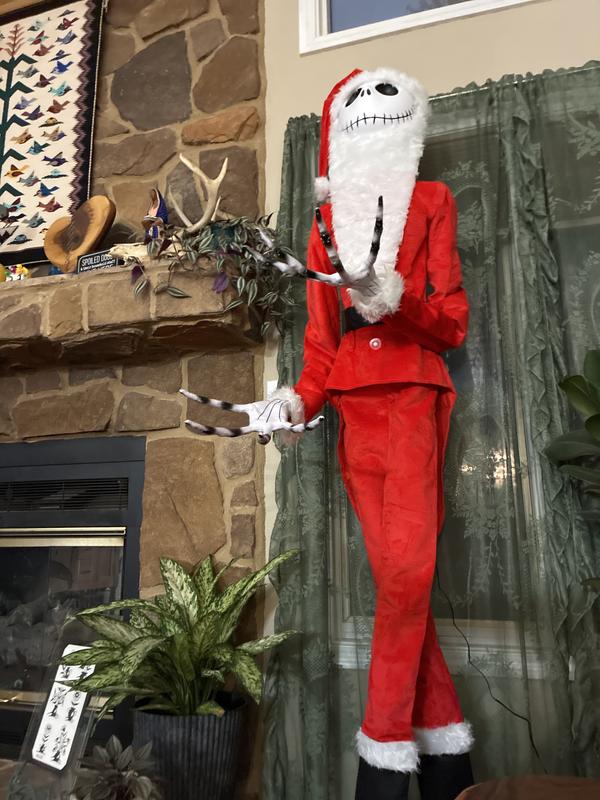 Disney 6.5-ft Jack Skellington as Sandy Claws Animatronic in the ...