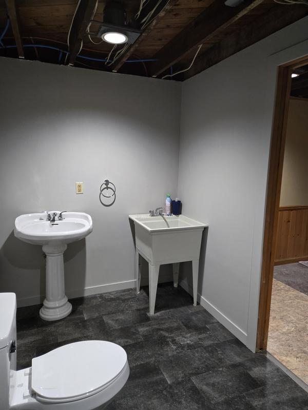 STAINMASTER Soho Limestone Gray Stone Look 9.84-mil x 12-ft W ...