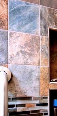 Style Selections Aspen Sunset 6-in x 6-in Glazed Porcelain Slate Tile ...