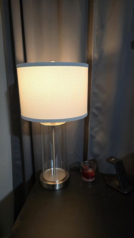 KAWOTI Quinita 23.25-in Antique Brass LED Rotary socket Table Lamp with ...