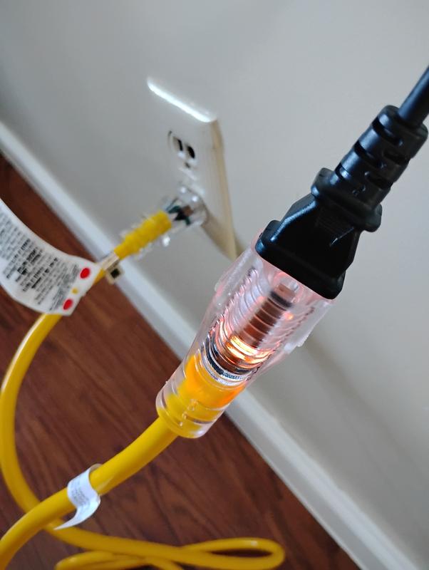 Yellow Jacket YJ 50-ft 14/3 3 Prong Yellow Outdoor SJTW Heavy Duty ...