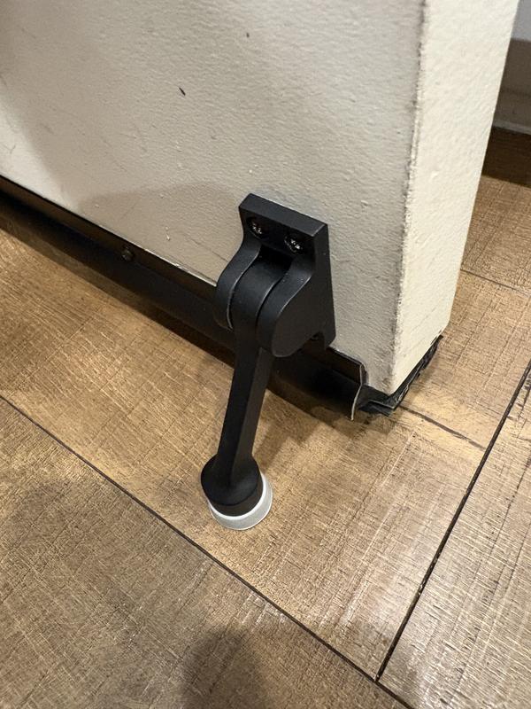 BRINKS COMMERCIAL 4-in Satin chrome Kick-down Door Stop 4 -Pack in the ...
