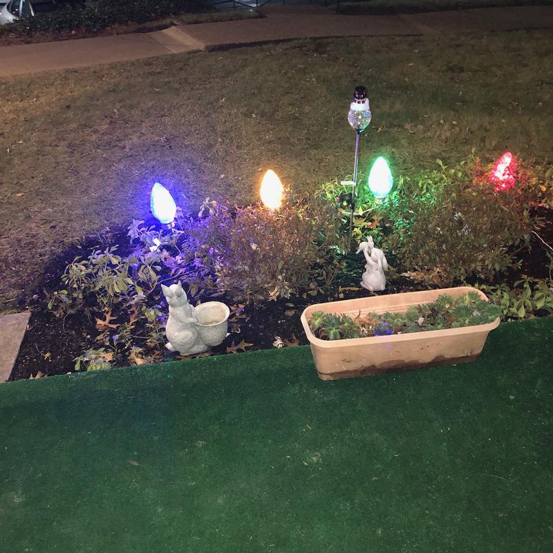 GE 4-ct Staybright LED Random Sparkle Jumbo Light Bulb Pathway Markers ...