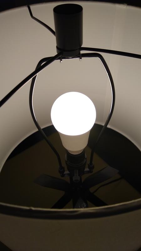 Origin 21 24-in Matte Black LED On/Off Switch Table Lamp with Fabric ...