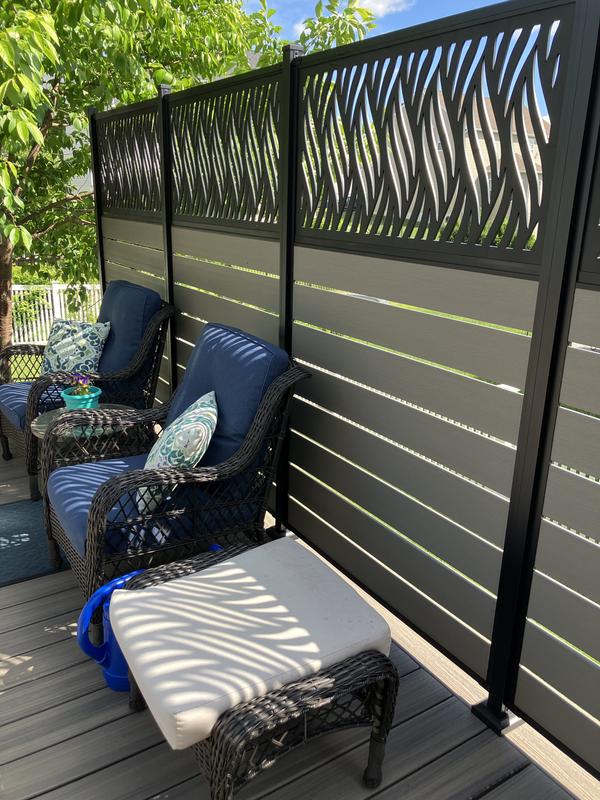 Deckorators Slate Composite Privacy Screen panel 4 -Pack in the Lattice ...