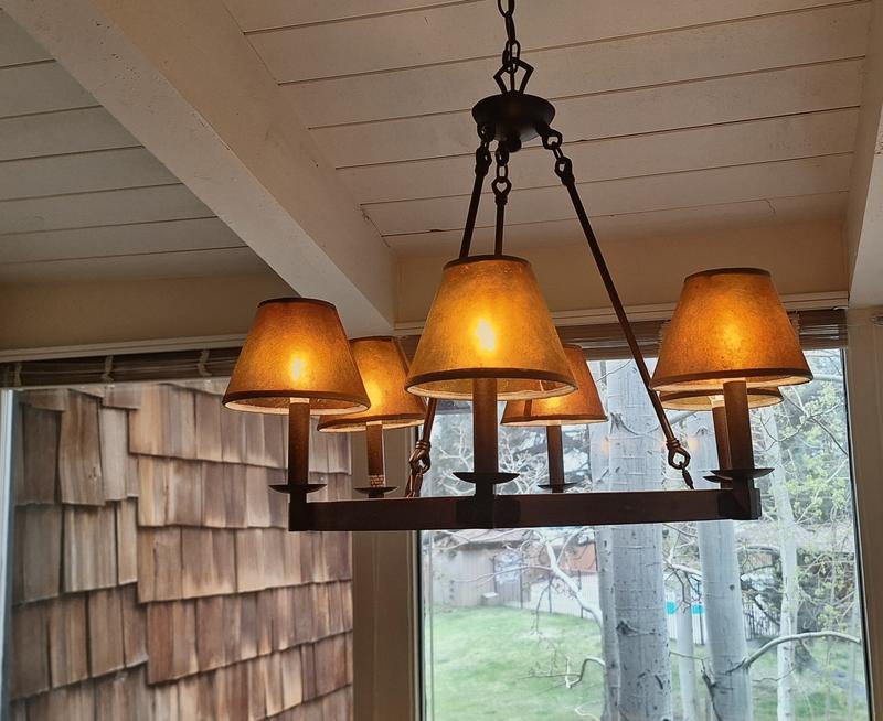 LNC Laius 6-Light Antique Bronze Farmhouse Led WoodChandelier A03300 at ...