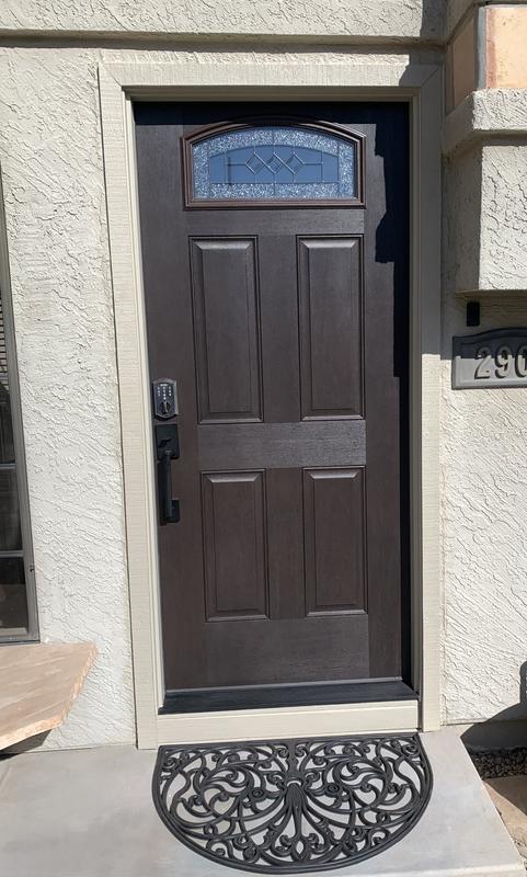 Therma-Tru Parson Entry Door 64-in x 80-in x 6-9/16-in Fiberglass 1/4 ...