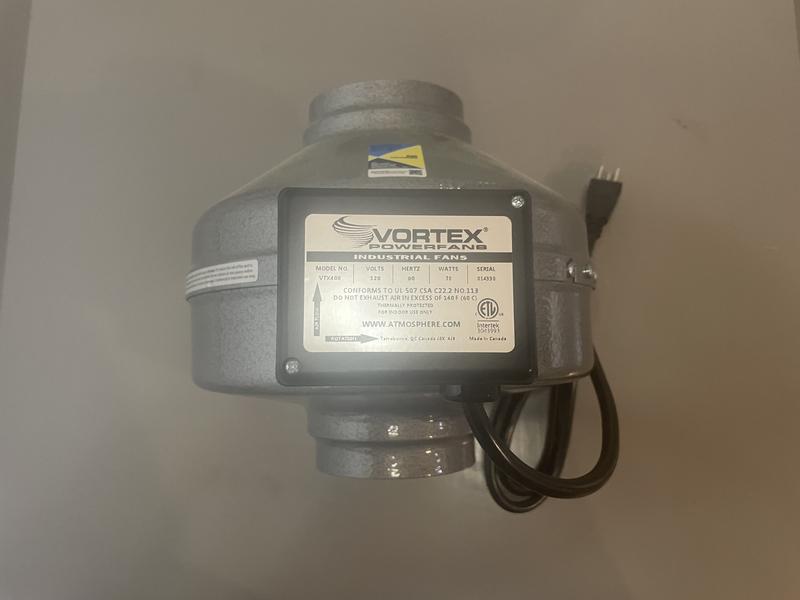 Vortex 4-in dia 198-CFM Galvanized Steel Centrifugal Duct Fan VTX400 at ...