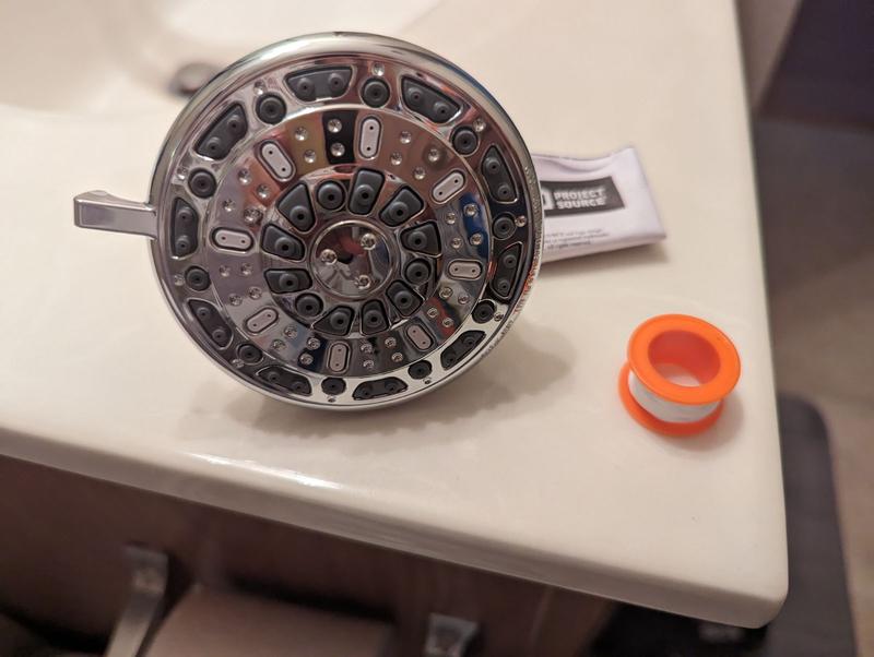 Project Source Chrome 3-in Round Fixed Shower Head 1.8 GPM 3073-01318 ...