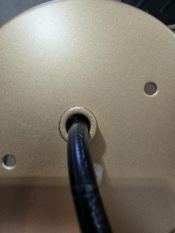 ZEVNI Crystella Brushed Gold and Black Transitional Rippled Glass ...
