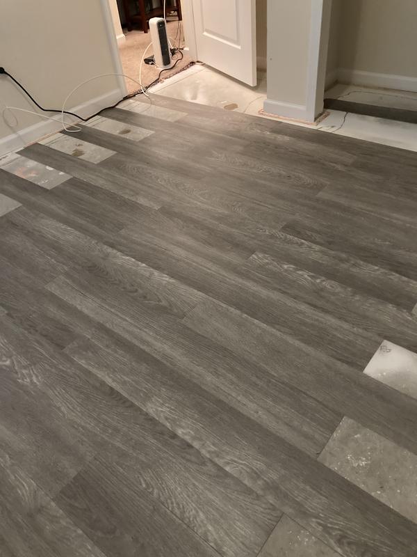 Armstrong Flooring RenoVantage Pro Thunder Cloud Gray 12-mil x 6-in W x ...