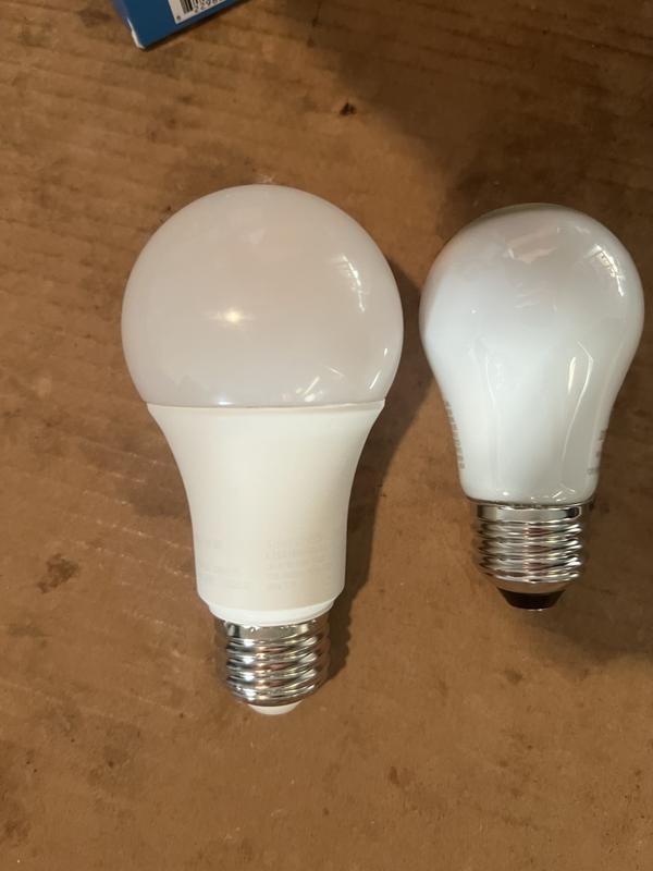 Utilitech Frosted Glass 40 -Watt EQ A15 Daylight Screw bases Dimmable LED General purpose Light ...