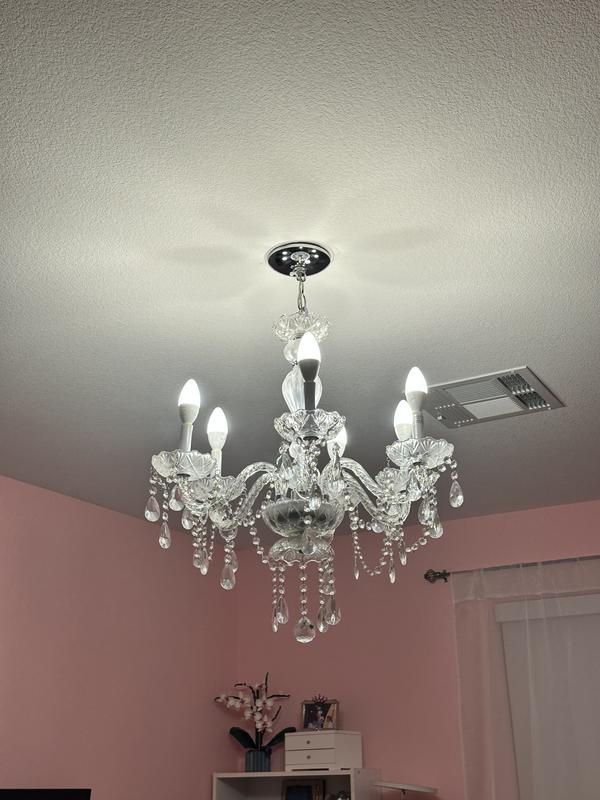 Utilitech Led light bulb 60 -Watt EQ BC Soft white Candelabra screw ...