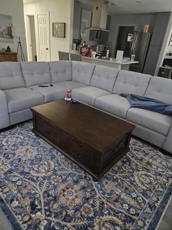 allen + roth Heritage Blue 8 X 10 (ft) Blue/Mult Indoor Medallion Area ...