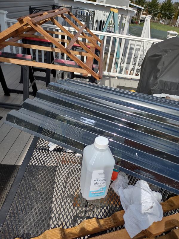 AmeriLux International CoverLite 2.16-ft x 8-ft Corrugated Smoke ...