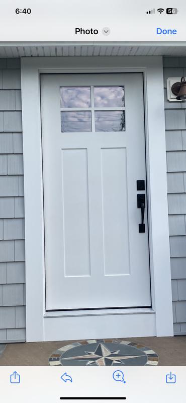 Therma-Tru Shaker Entry Door 36-in x 80-in x 4-9/16-in Fiberglass Left ...