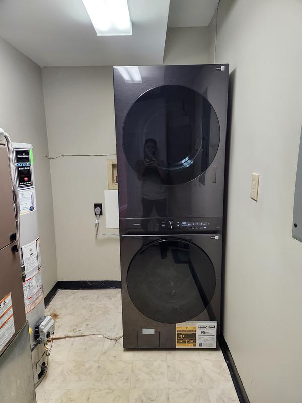 Samsung Bespoke AI Laundry Hub Electric Stacked Laundry Center with 4.6 ...