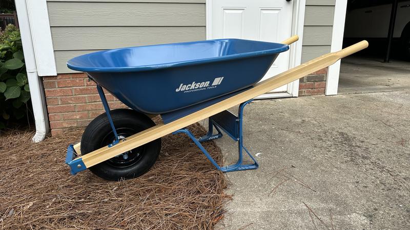 Jackson 5-cu ft 1 Wheel Steel Push Wheelbarrow Flat-Free Tire M5T22BB ...