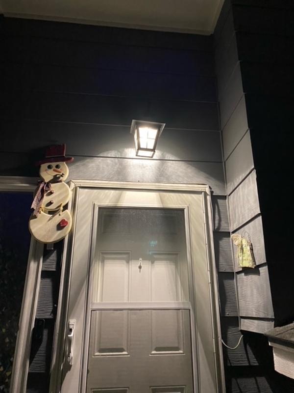 allen + roth Solar Wall Lantern 1-Light 14.37-in H Matte Black Solar ...