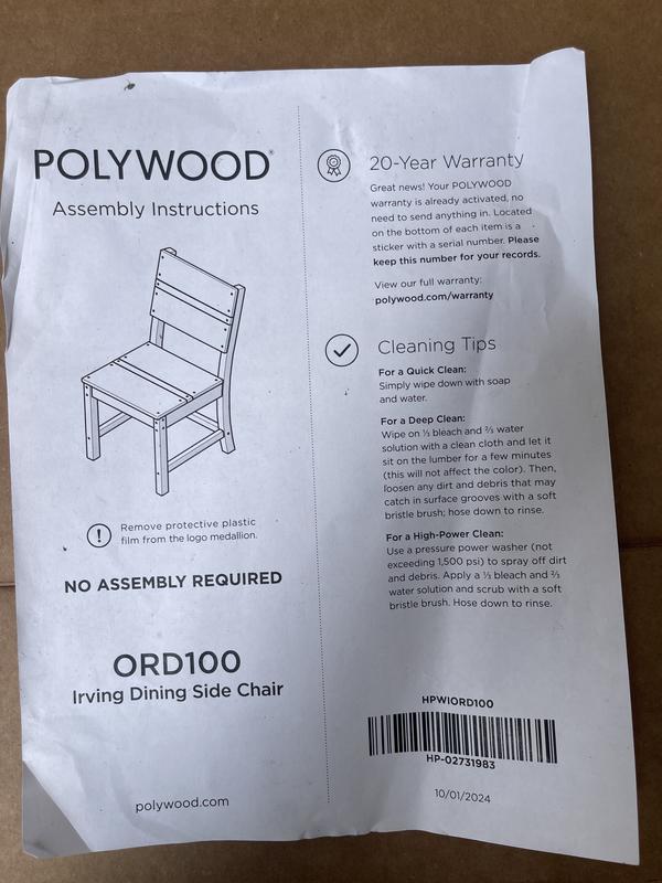 Origin 21 by POLYWOOD Irving Set of 2 Black HDPE Frame Stationary ...