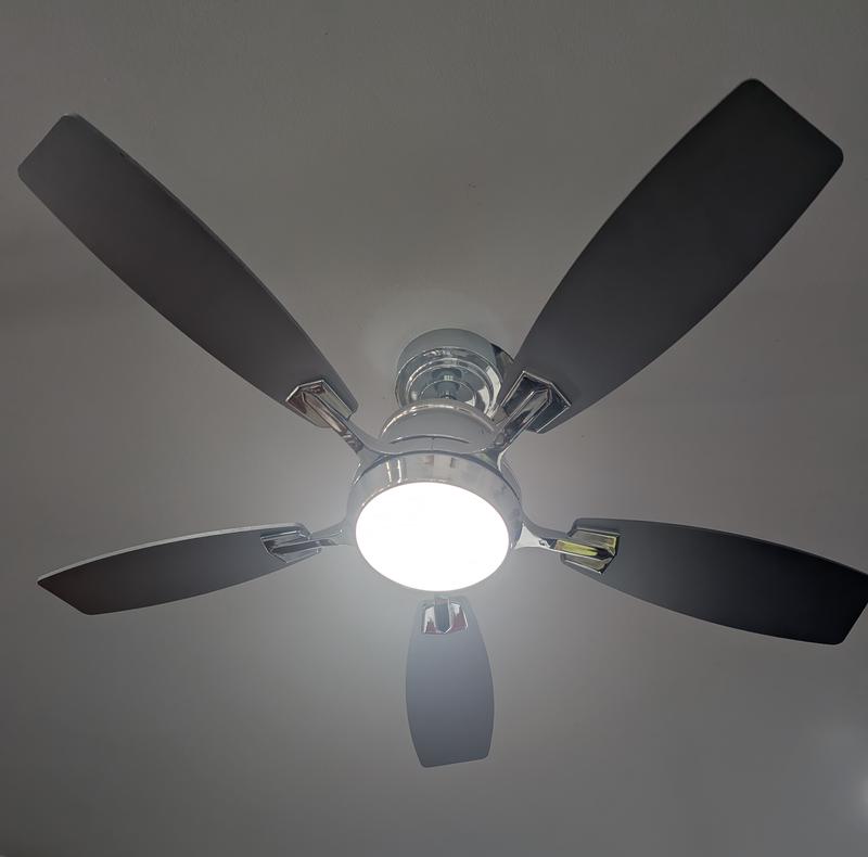 SILJOY 52-Inch Chrom Ceiling Fan With LED Lights (APP and Remote ...
