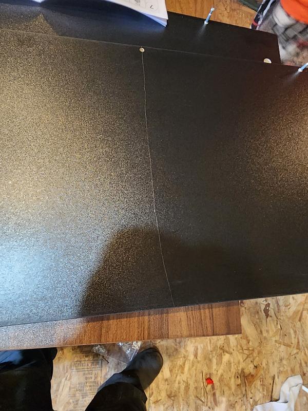 FUFU&GAGA Black Mdf Base with Mdf Top Kitchen Island (36.6-in x 77.6-in ...
