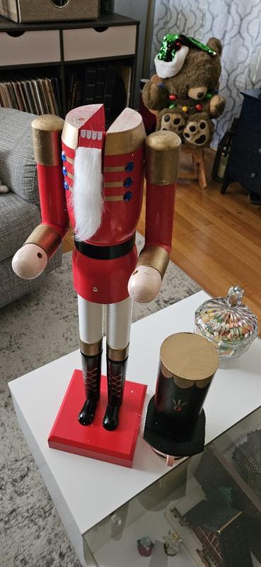 Sunnydaze Decor 35.75-in Wood Nutcracker Figurine in the Christmas ...