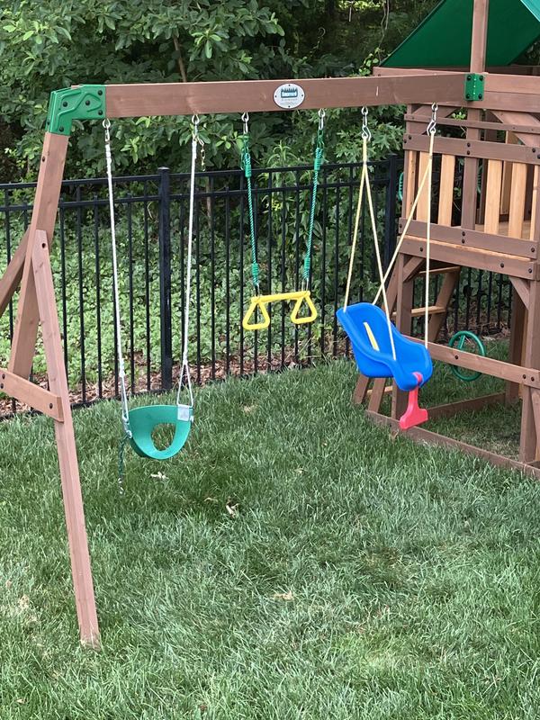 Creative Playthings Green Rubber Toddler Swing in the Swings department ...