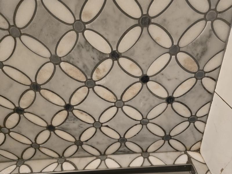 Satori Flower 12-in x 12-in Polished Natural Stone Marble Mixed Pattern ...