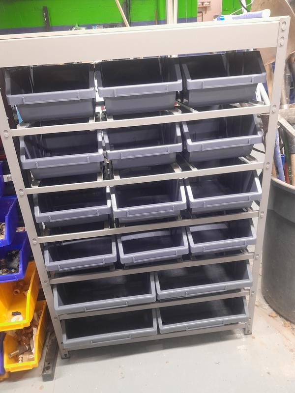 KING'S RACK Storage Bin Rack System Steel Heavy Duty 6-Tier Utility ...