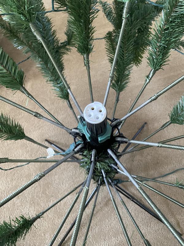 GE 7-ft Slim Lexington Pine Pre-lit LED Artificial Christmas Tree ...