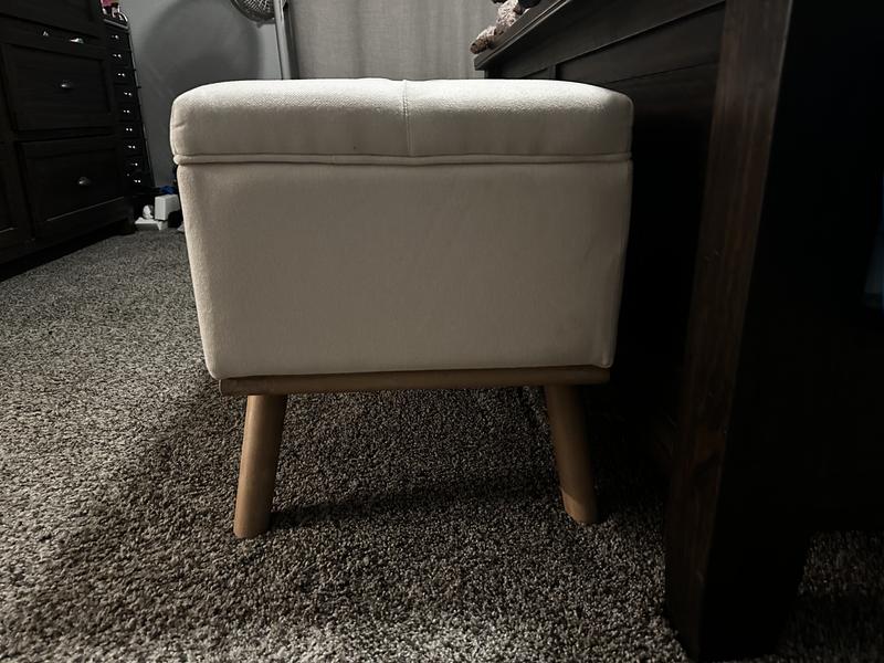 LUE BONA Modern Gray Storage Ottoman DW-003-03LS at Lowes.com