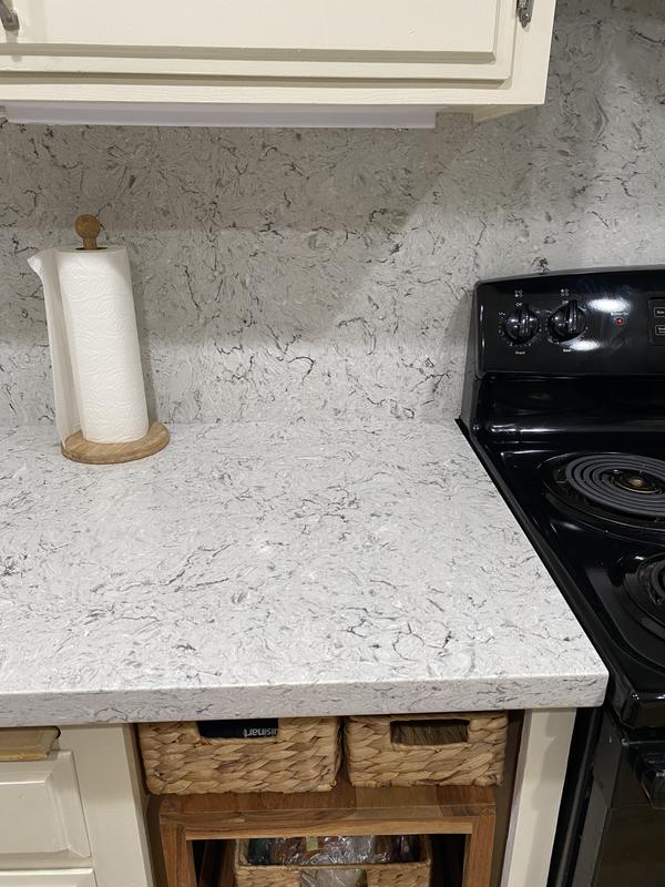 allen + roth Wintertide Quartz Off-white Kitchen Countertop SAMPLE (4 ...