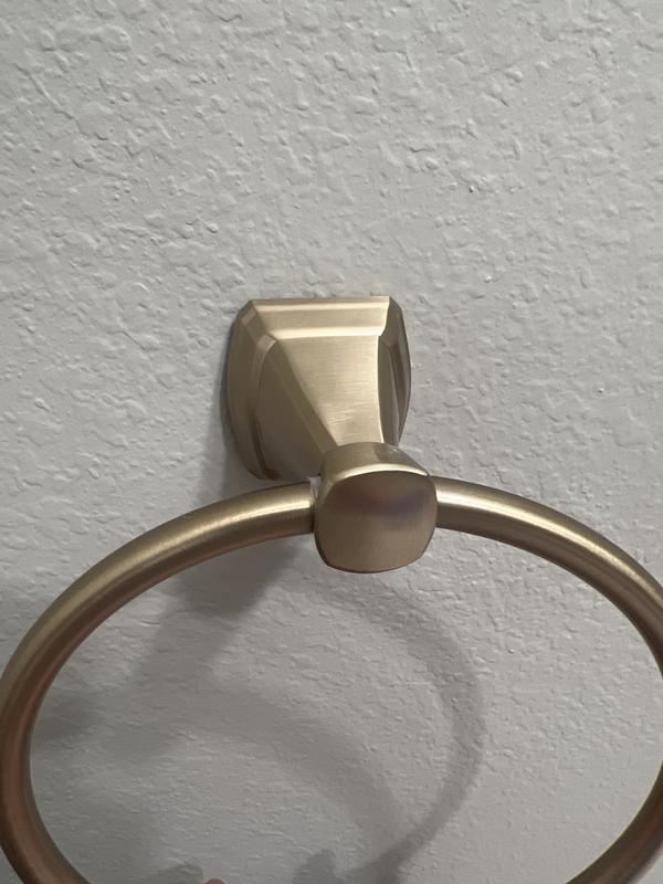 Delta Champagne Bronze Wall Mount Single Towel Ring KNX46-CZ at Lowes.com