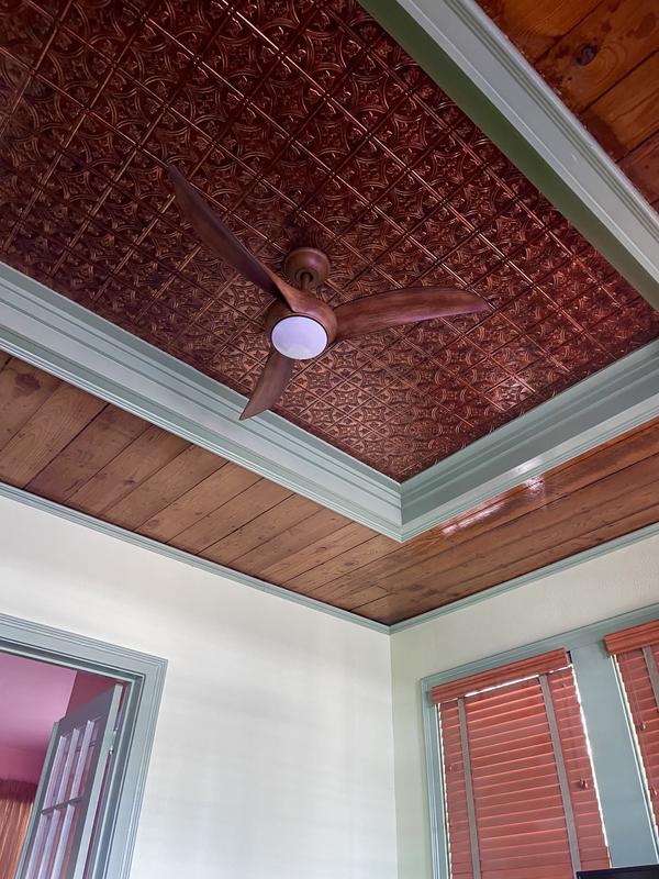 Fasade 4-ft x 2-ft Traditional 1 Bermuda Bronze PVC Surface-mount ...