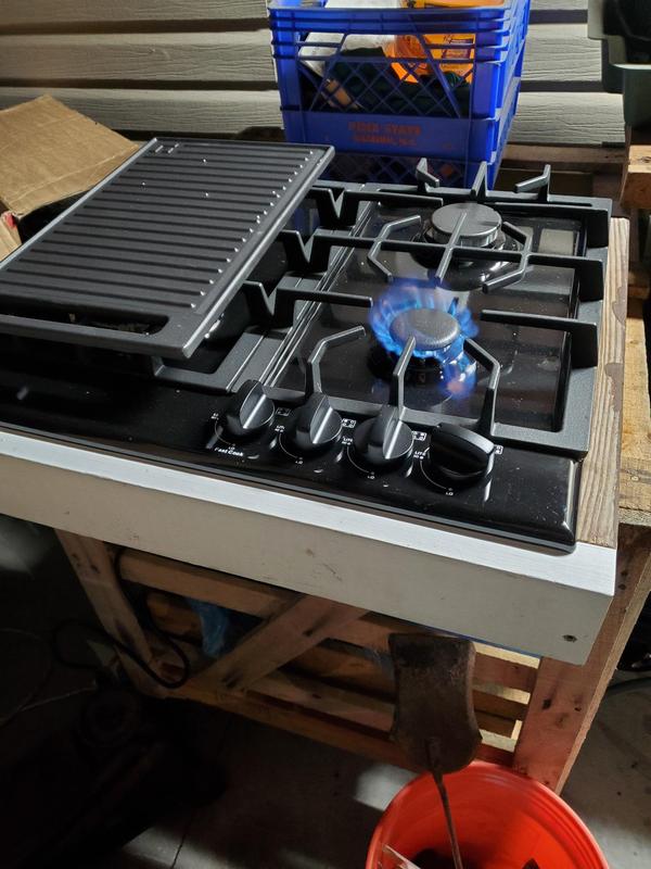 Gasland Chef 36-in 5 Burners Black Gas Cooktop (Griddle Included) PRO ...