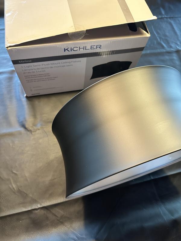 Kichler Martese 3 -Light 15.5-in Gold Semi Flush Mount Light in the ...