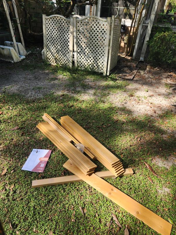 Enclo Privacy Screens No Dig Cedar 39-in W x 60.5-in H Fairmont Solid ...