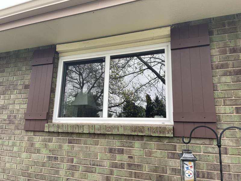 Ekena Millwork 14-in W x 31-in H Federal Brown Board and batten ...