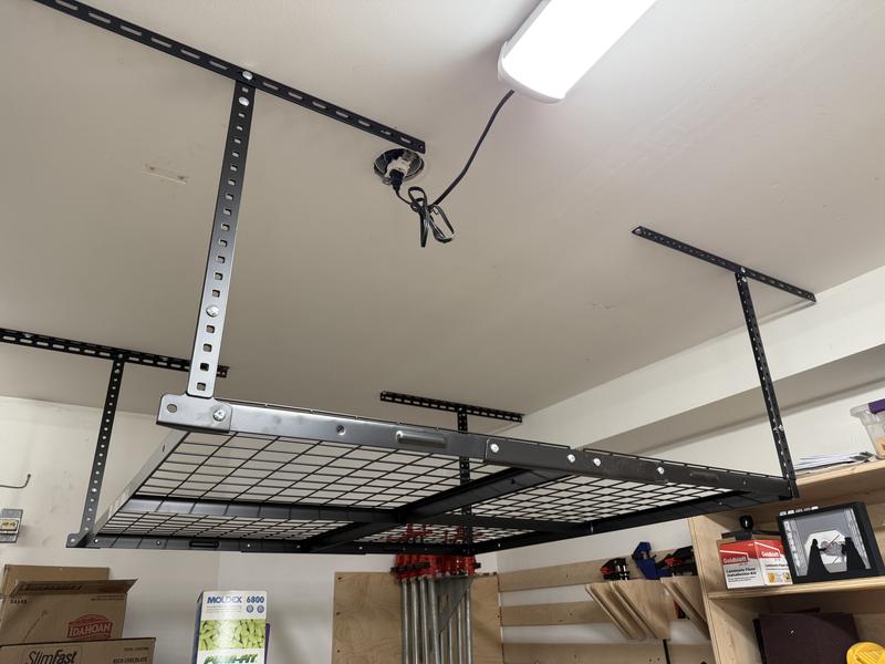 Fleximounts Adjustable Height Overhead Garage Storage 450-lb in Black ...